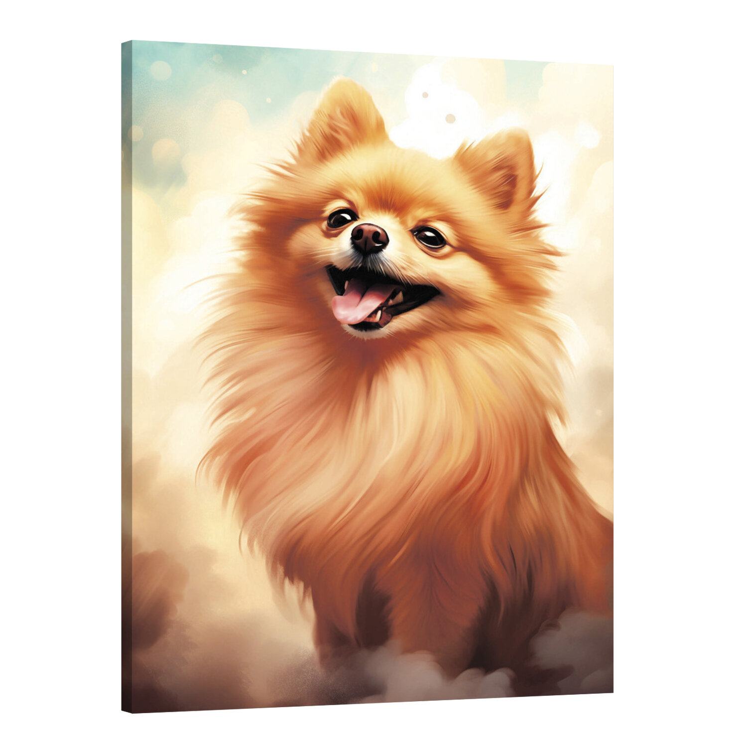Интерьерная картина 50х70 "Шпиц: элегантность и изящество в одном образе"
