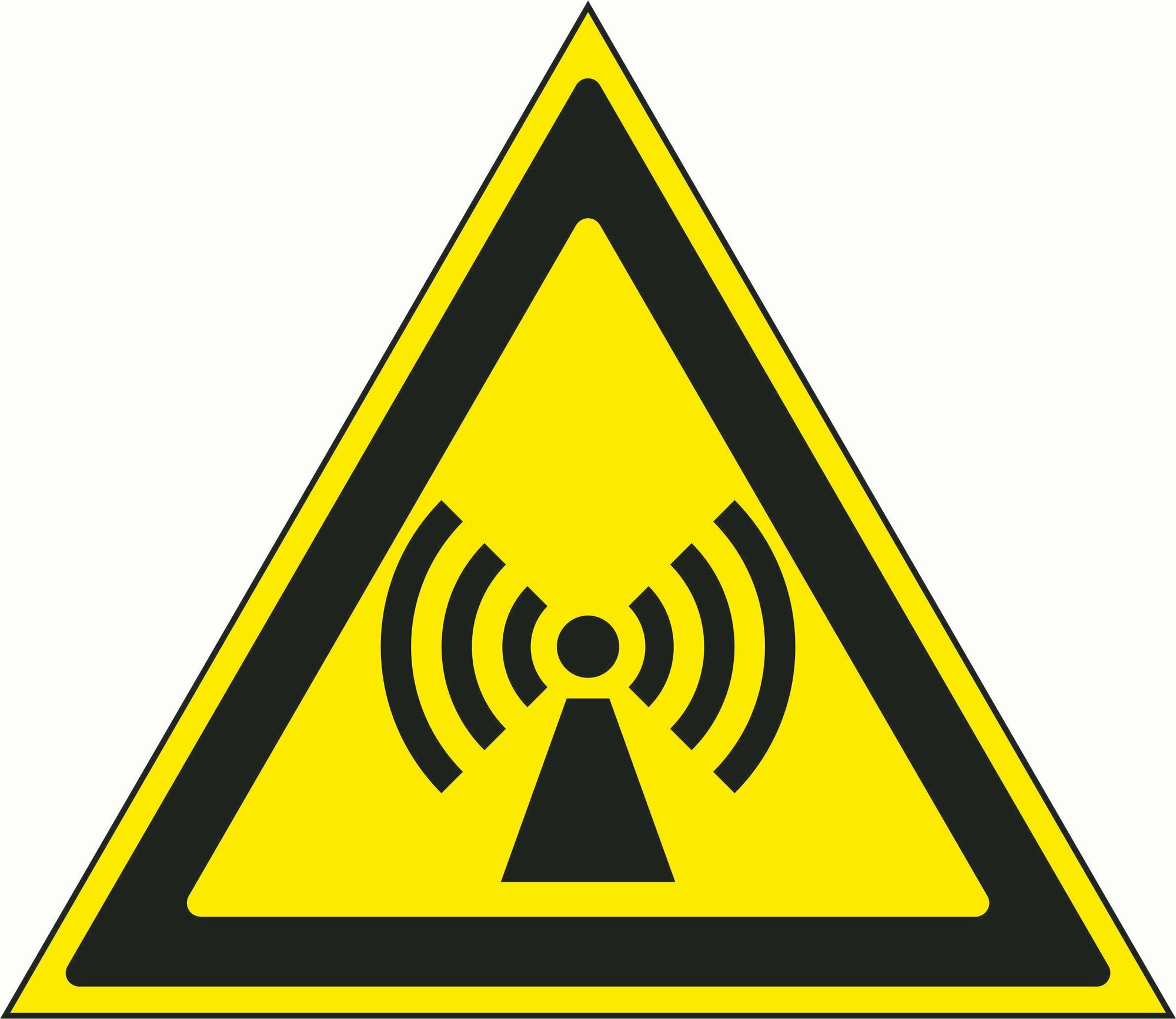 Знак "Внимание. Электромагнитное поле", 200х170мм, самокл, Арт рэйсинг