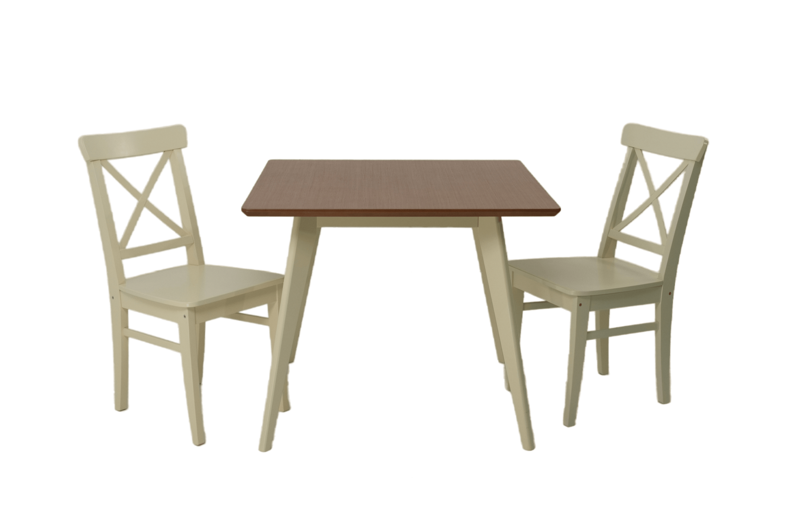 Стол ZiP-mebel Сканди М 90 со стульями Ингольф Слоновая Кость/Натур