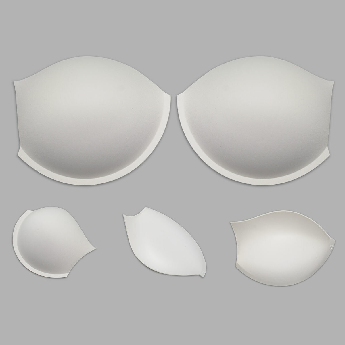 Чашечки для бюстгальтера с 'острым' уступом, с эффектом push-up, CC-55, размер 65 (001 белый), 1 пара