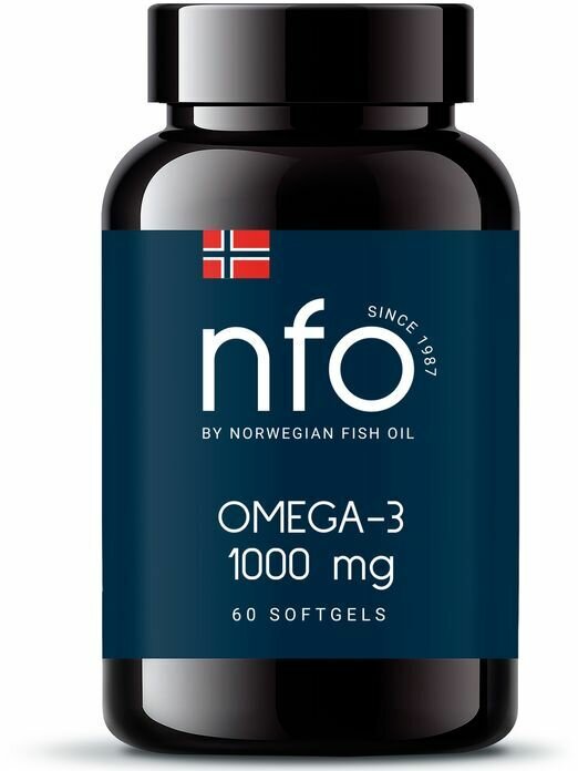 NFO Норвегиан Фиш Оил Омега-3 1000Мг капсулы 1450Мг №60 (Бад)