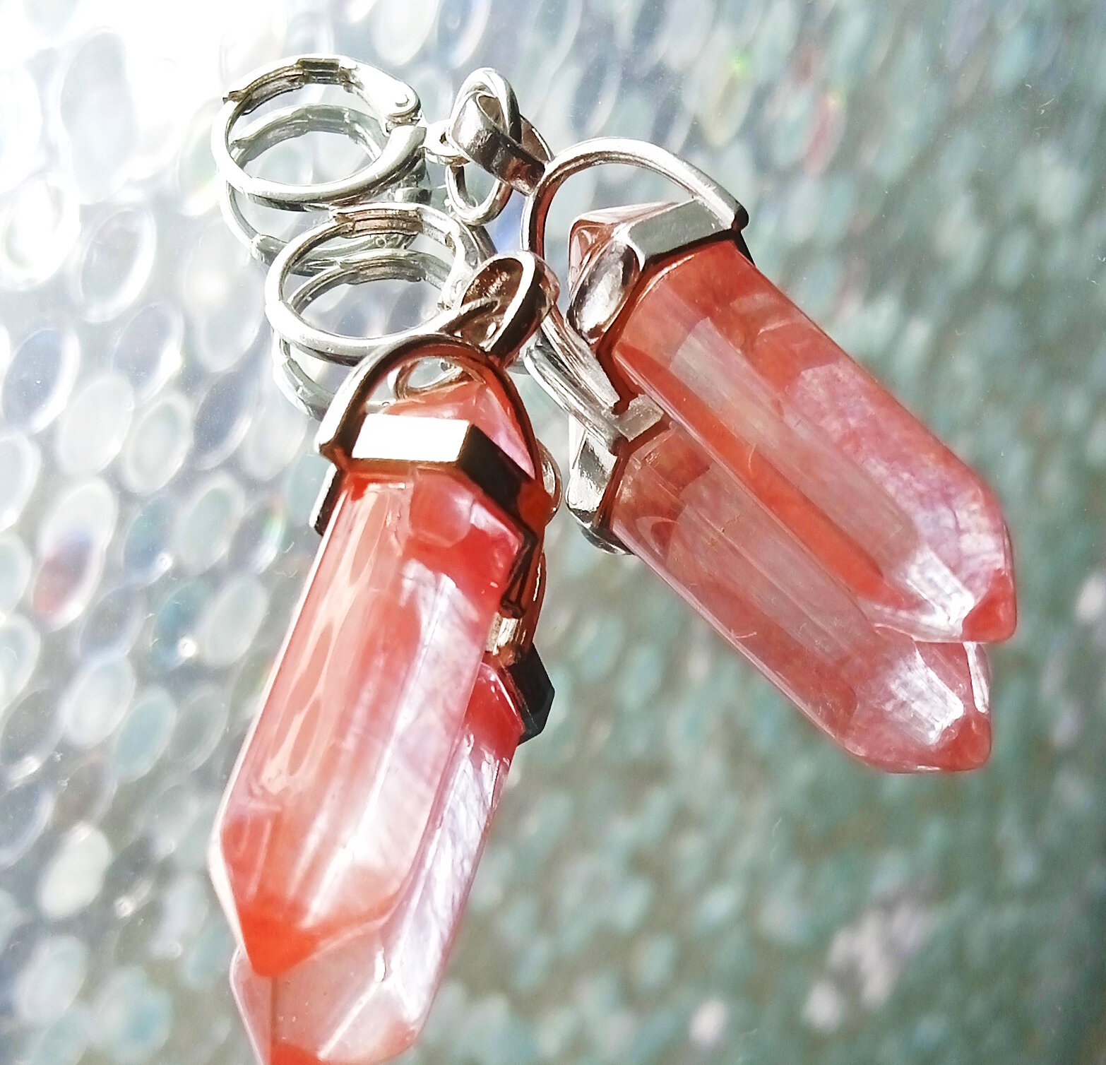 Комплект серег HELLO, халцедон