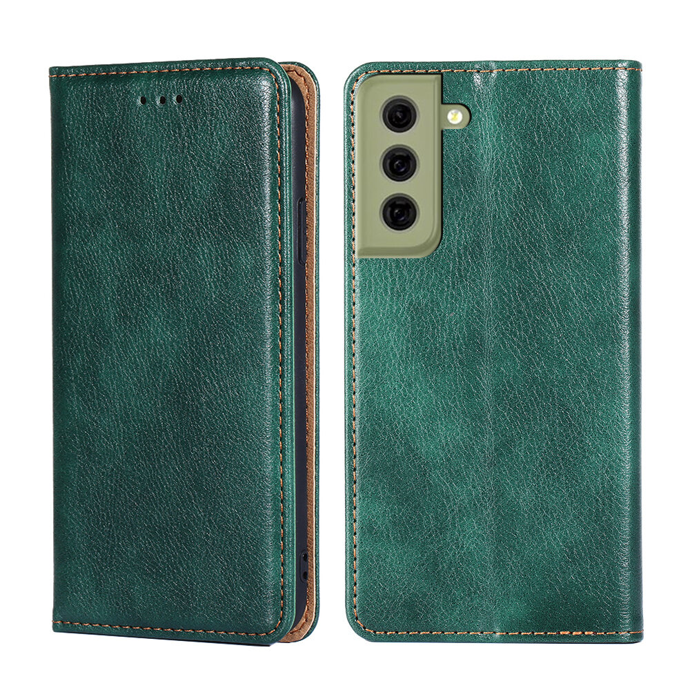Чехол-книжка MyPads для Samsung Galaxy S21 FE 5G (SM-G990) / Самсунг S21 FE,(зеленый)