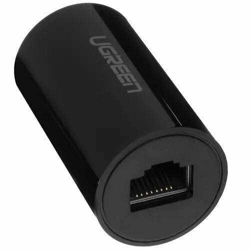 Адаптер-удлинитель UGREEN NW116 30837 RJ45 Ethernet Connector. Цвет: черный