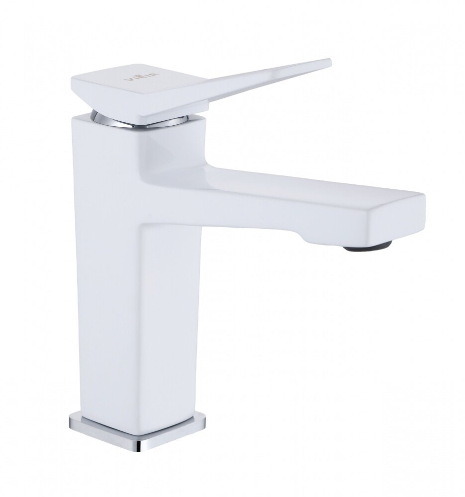 Смеситель для раковины и умывальника из латуни Vieir V423511-F белый