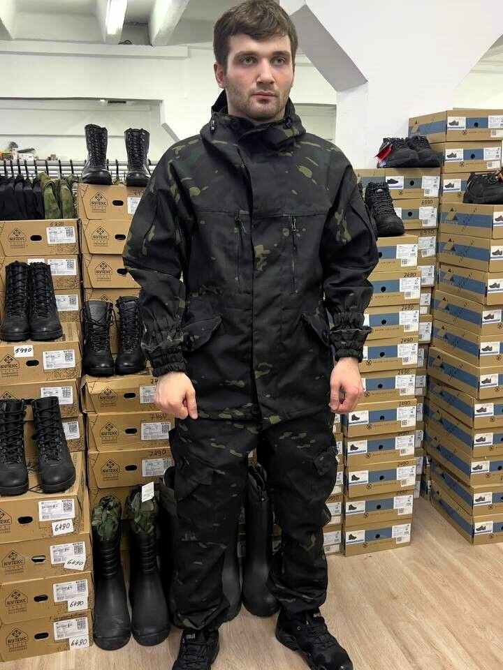 Костюм горка 6 лайт /чёрный мультикам/ весна-лето