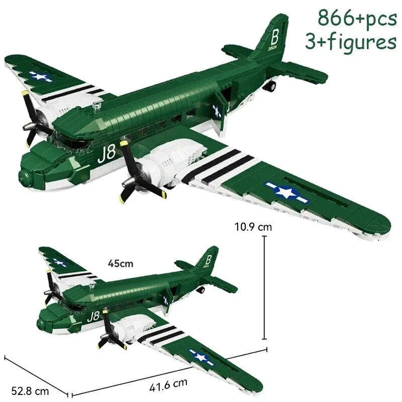 Конструктор самолет CyunSing Douglas C-47 пластик 14+