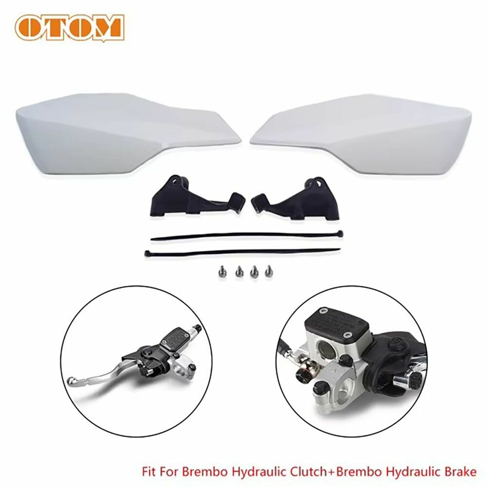 Защита рук K-03, крепления под Brembo, белая.