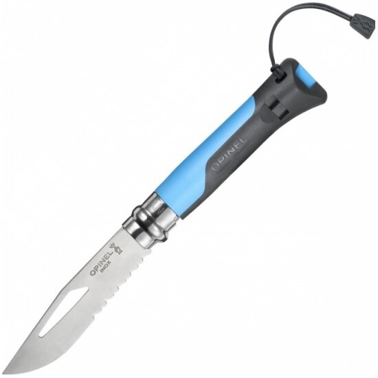 Нож складной Opinel №8 Outdoor, нержавеющая сталь, синий