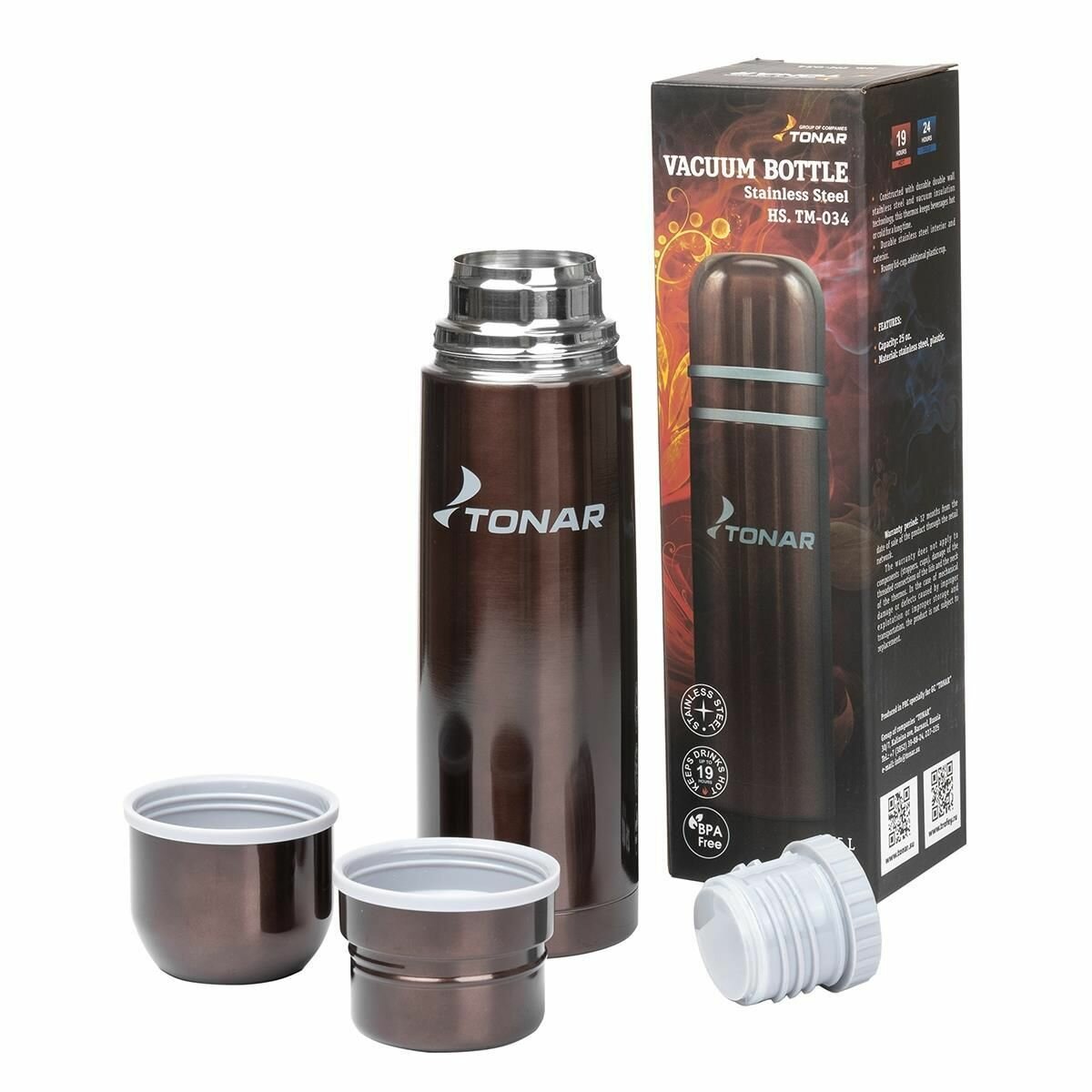 Термос тонар (HS. TM-034) 750ML (2 крышки-кружки)