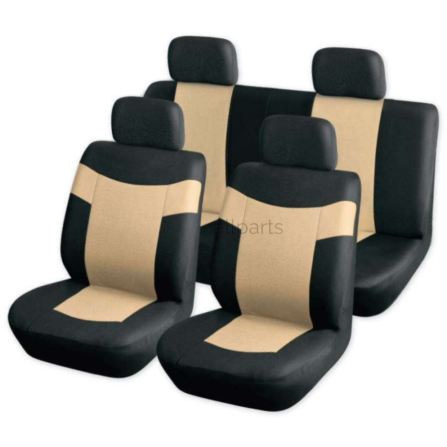 ARNEZI A0508004 Чехлы на сиденья (рубашка) с подголовниками, черно-бежевый 8 пр. ARNEZI A0508004