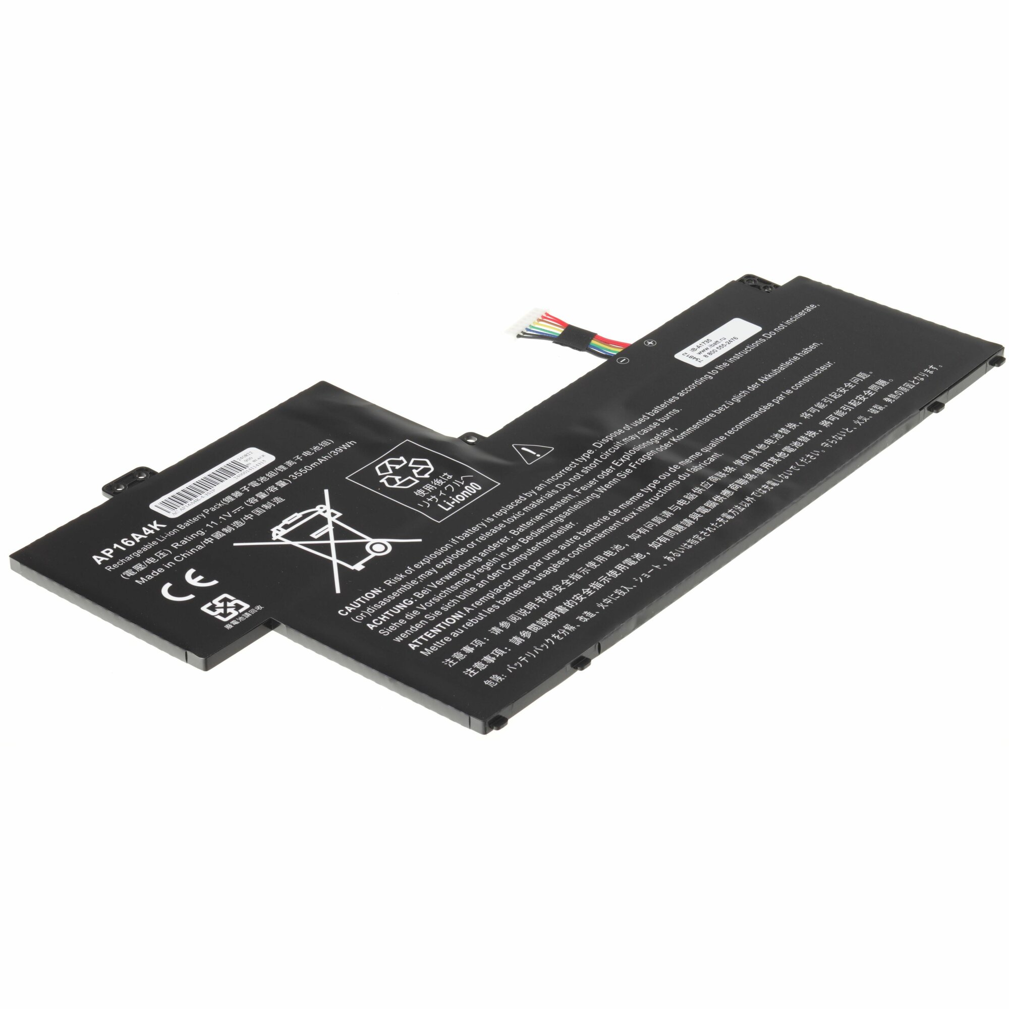 Аккумулятор iBatt 3550mAh для ноутбука Acer Swift 1 SF113-31 (AP16A4K)