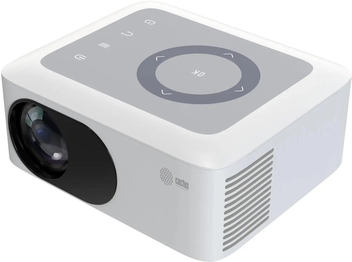 Проектор Cactus CS-PRE.08WT. WXGA белый [LCD, 1280x720, 1000:1, 150 лм (ANSI), 40 дБ, 0.5 кг]