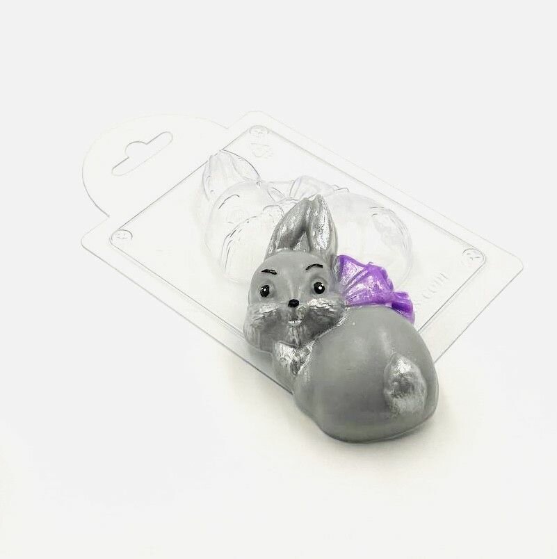 Формочка для шоколада : Зайчик с бантиком молд из толстого пластика