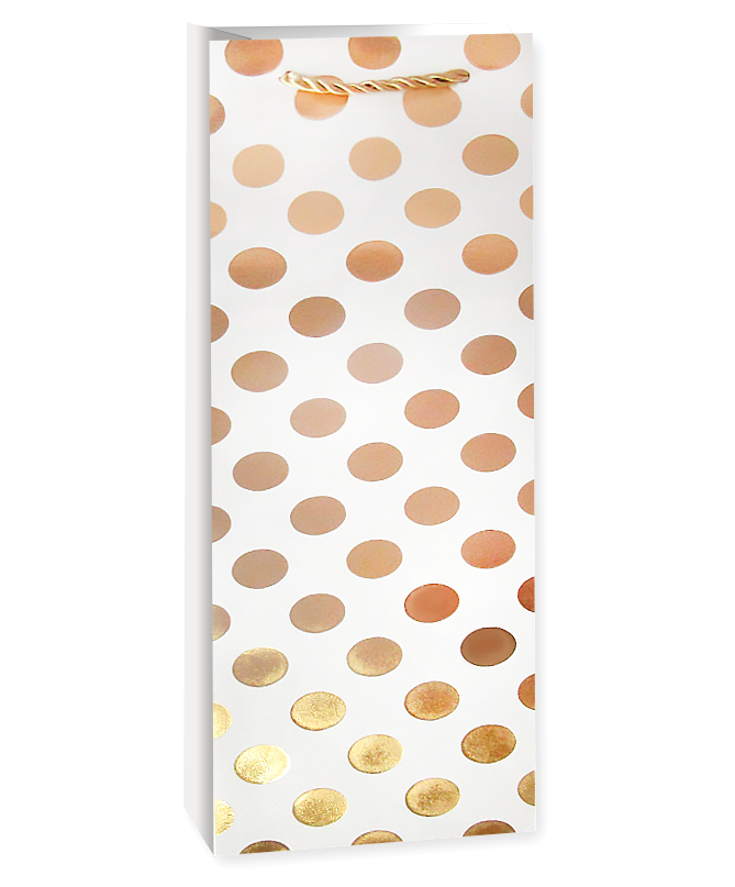 Пакет подарочный для вина, Золотой узор, Дизайн №4, Металлик