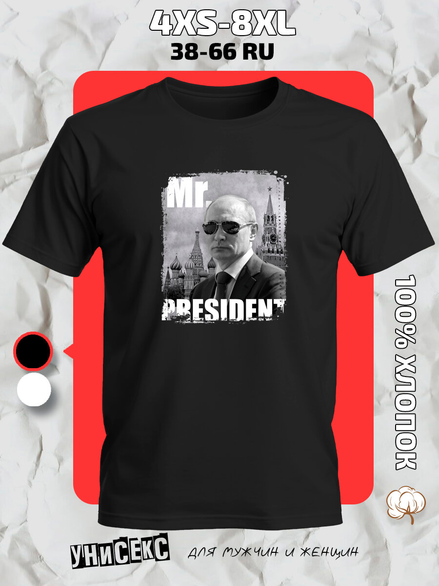 Футболка с принтом Путиным Господин Президент
