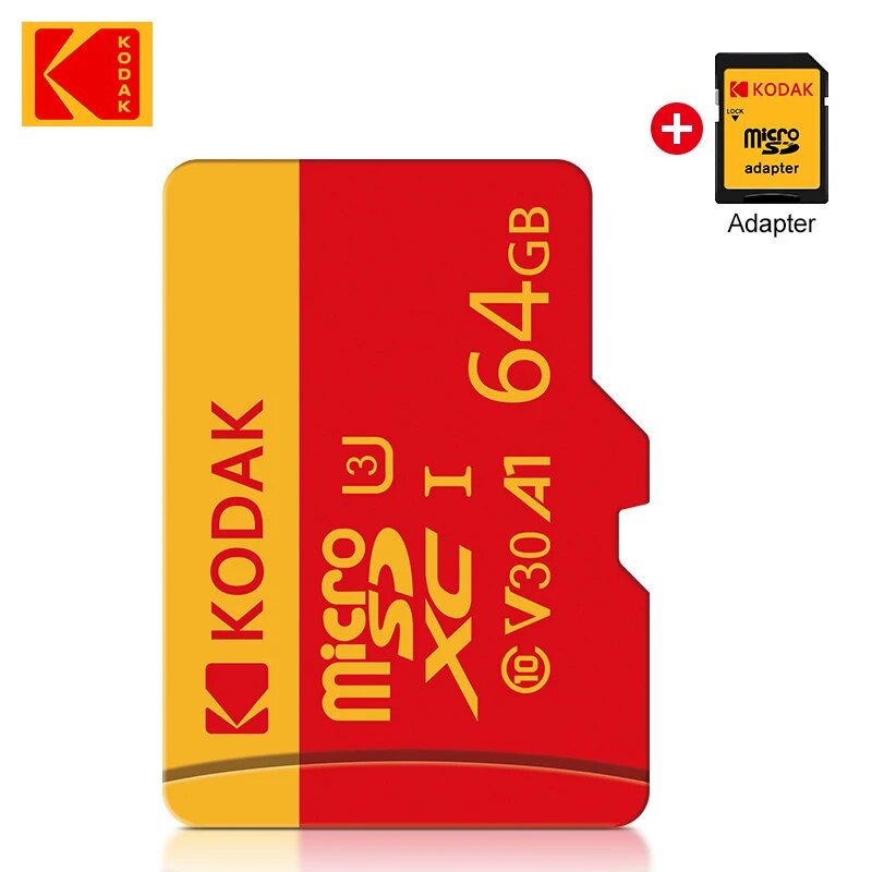 Карта флэш-памяти Kodak U3 Micro SD, 32 ГБ, 64 ГБ, 128 ГБ, SDXC/SDHC Class 10, стандартная доставка по лучшей цене