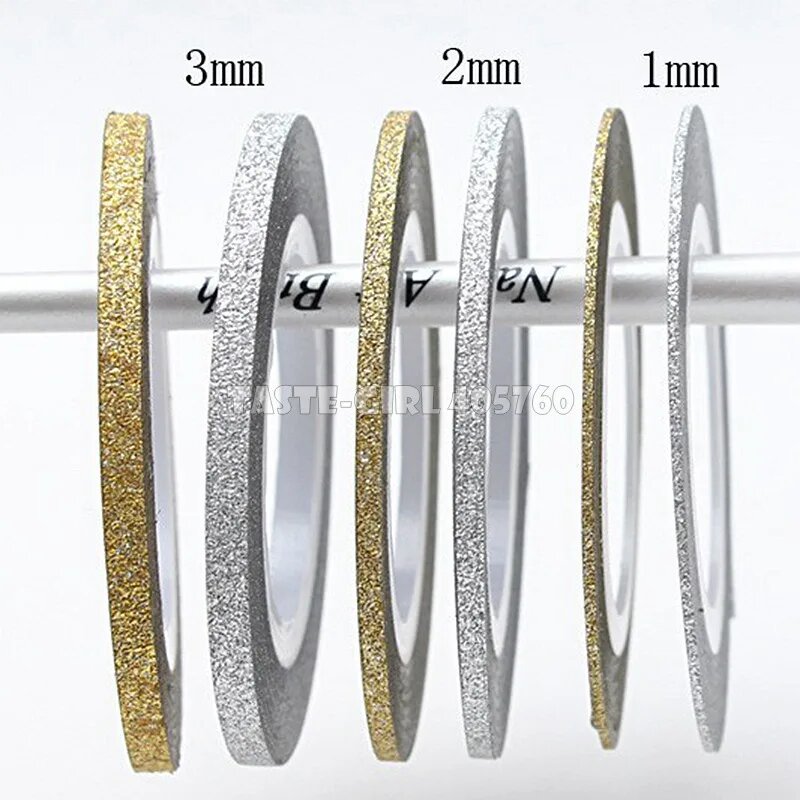 Ленты для дизайна ногтей Taste-girl, Gold, Silver, 3 Sizes
