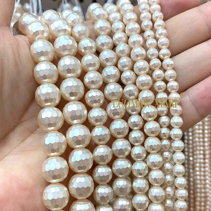 LUOMAN XIARI белые ракушечные бусины 4 6 8 10 мм