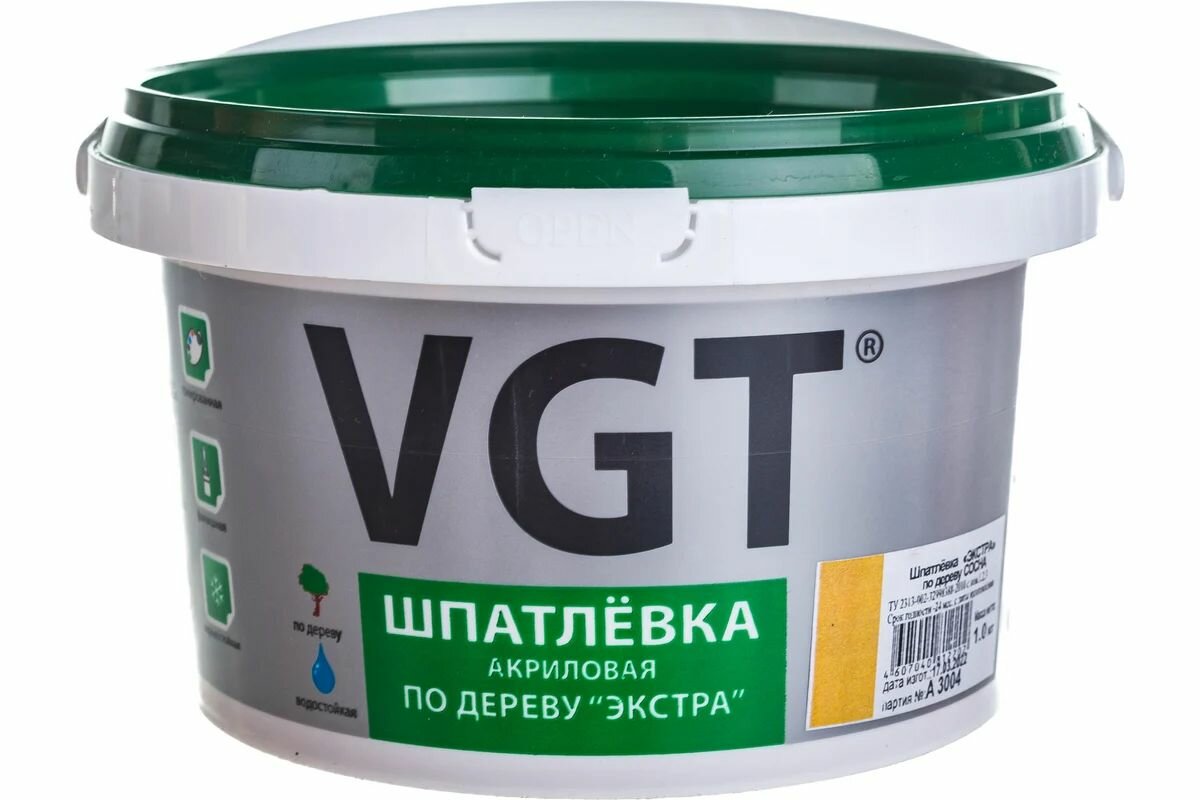 Шпаклевка по дереву Экстра Сосна 1 кг VGT 3195