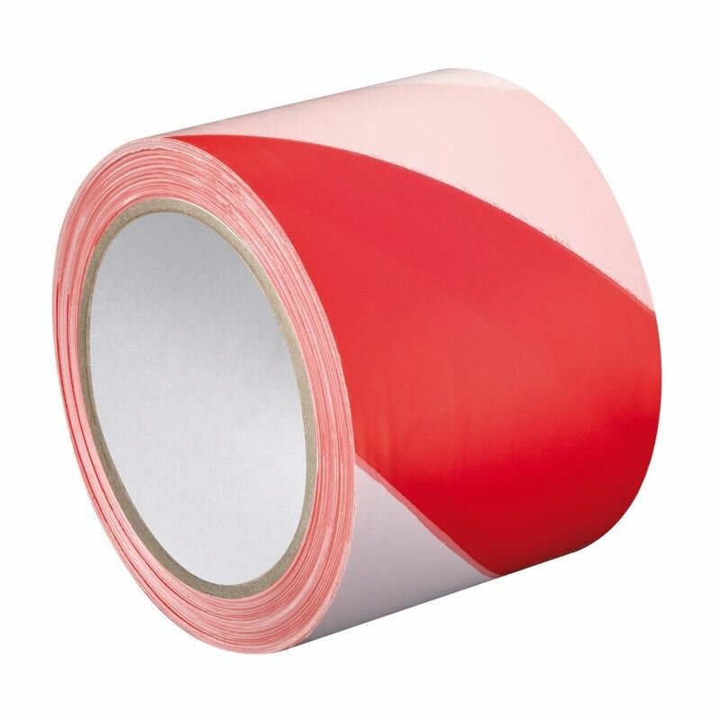 Лента сигнальная красно-белая Color Expert 96566199 (80мм*100м)