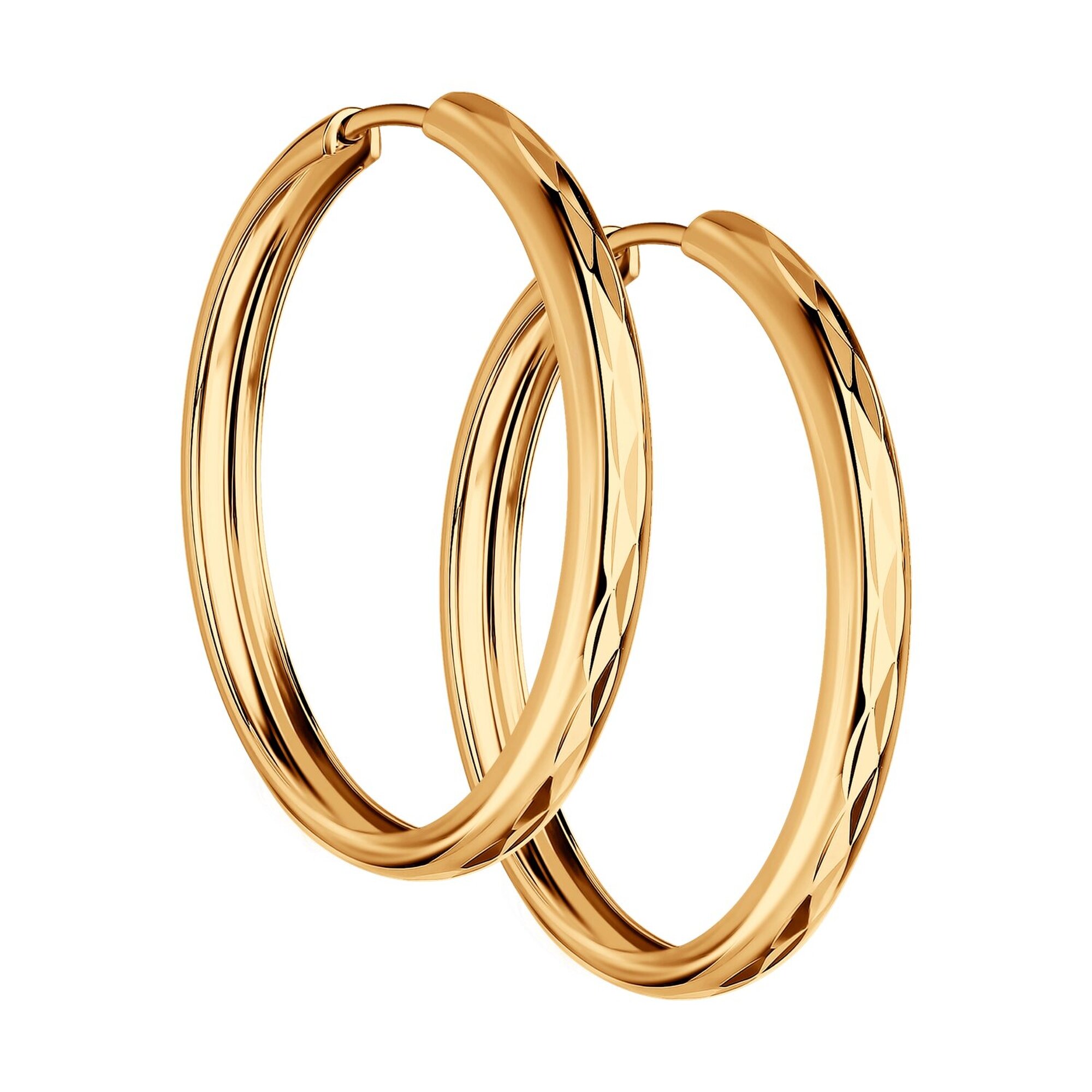 Серьги конго, серебро, 925 проба, золочение