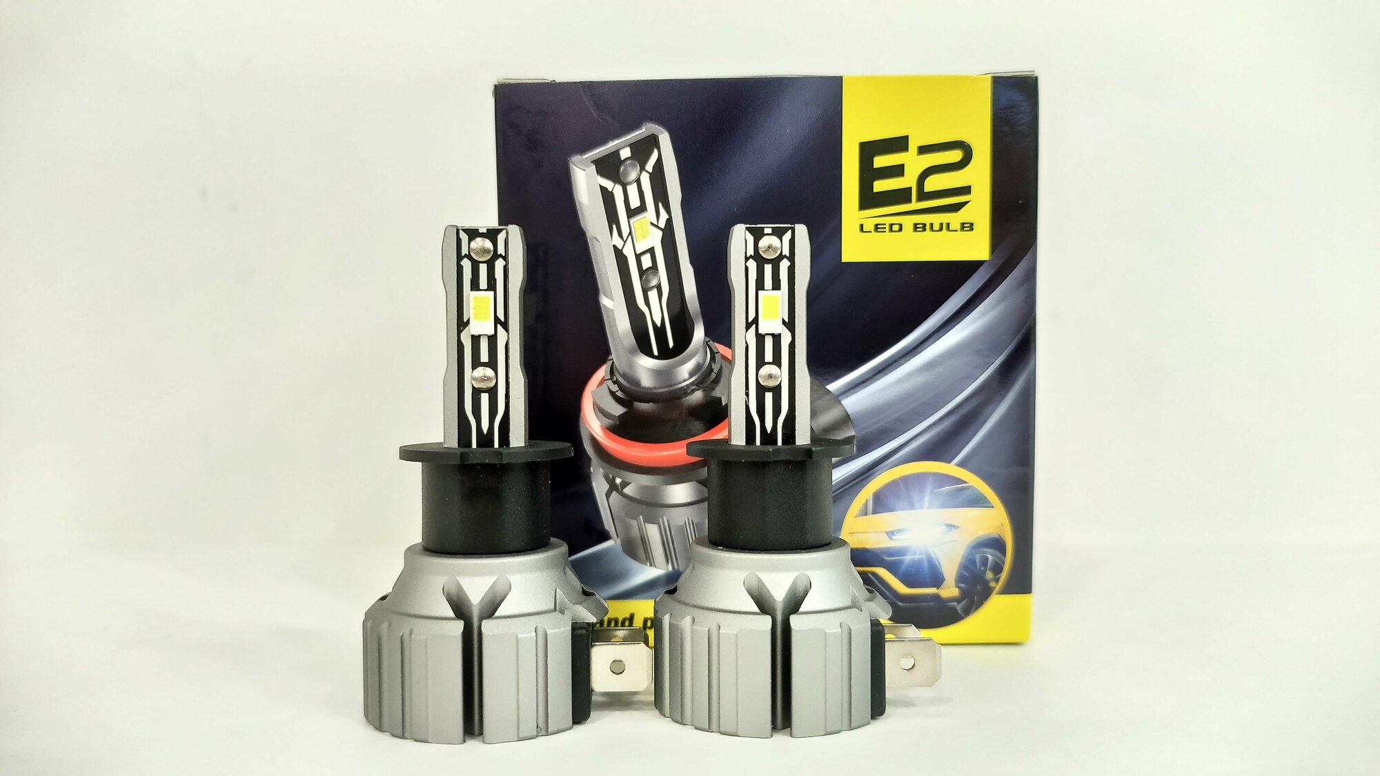 H3 / Комплект светодиодных ламп E2 LED BULB 6000K 9-18V (2 шт./ комплект) - арт. 6299