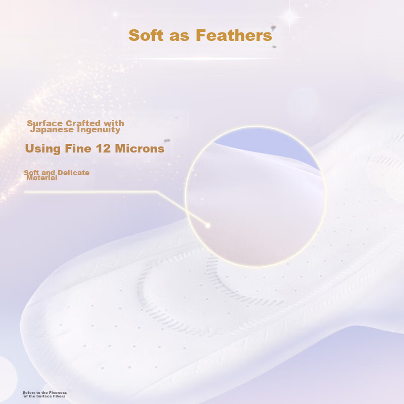 Laurier Kao Zero-Touch Feather-Like Cotton Ultra-Thin Winged Sanitary Napkins, 40cm, 8 Pieces, Menstrual Pads, Ultra-Thin, for Night Use