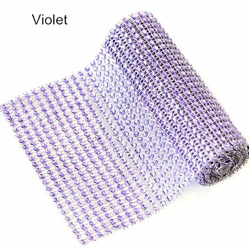 Стразы-цепочка с алмазной сеткой OLeeya Фиолетовый, Violet