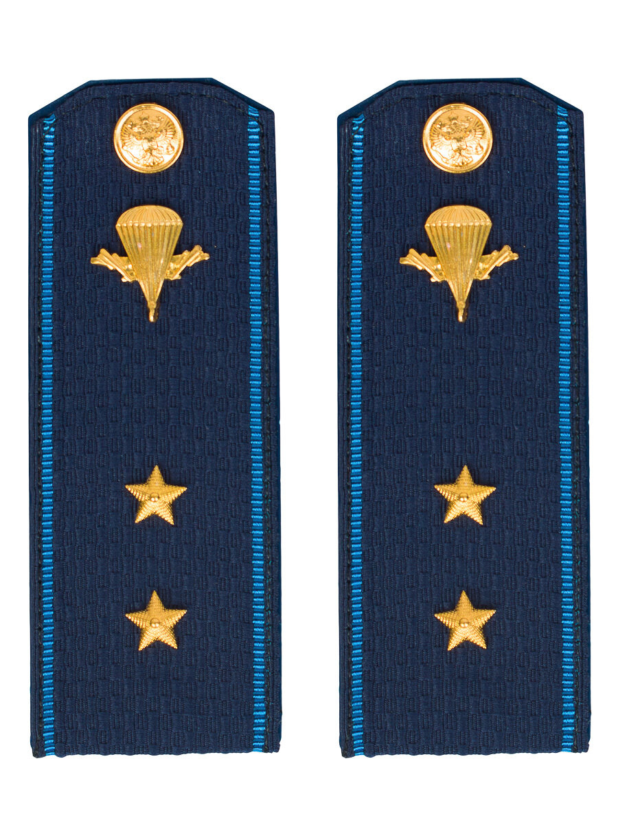 Погоны Вдв с фурнитурой синие прапорщик Пластиковые