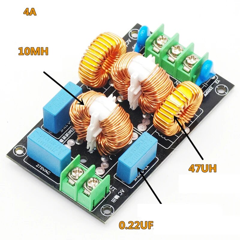 Dykbcells 3-ступенчатый фильтр электромагнитных помех 4A 10A 20A 4A Finish Board