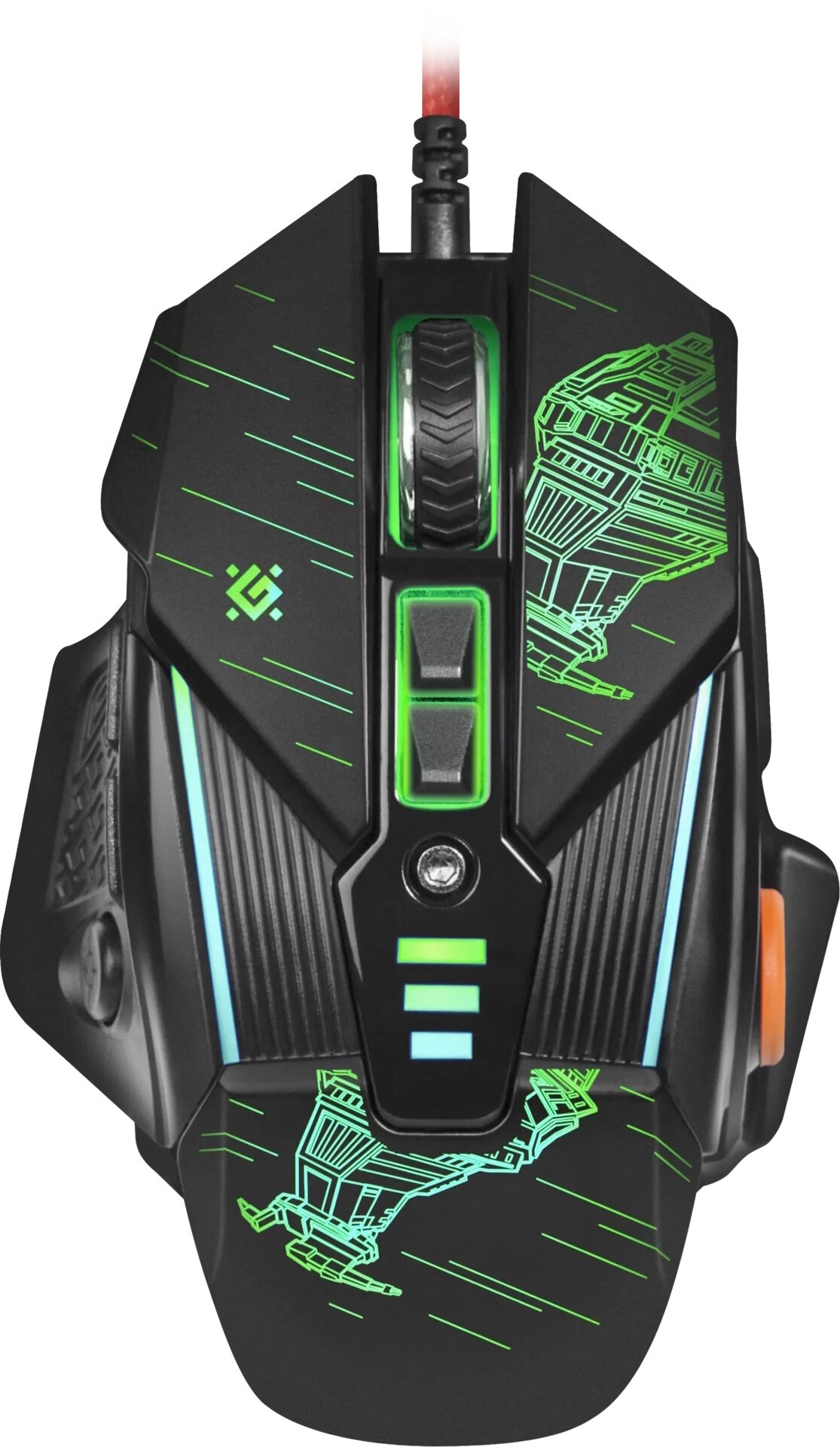 Мышь Defender игровая sTarx GM-390L оптика,8кнопок, грузики,3200dpi (52390)