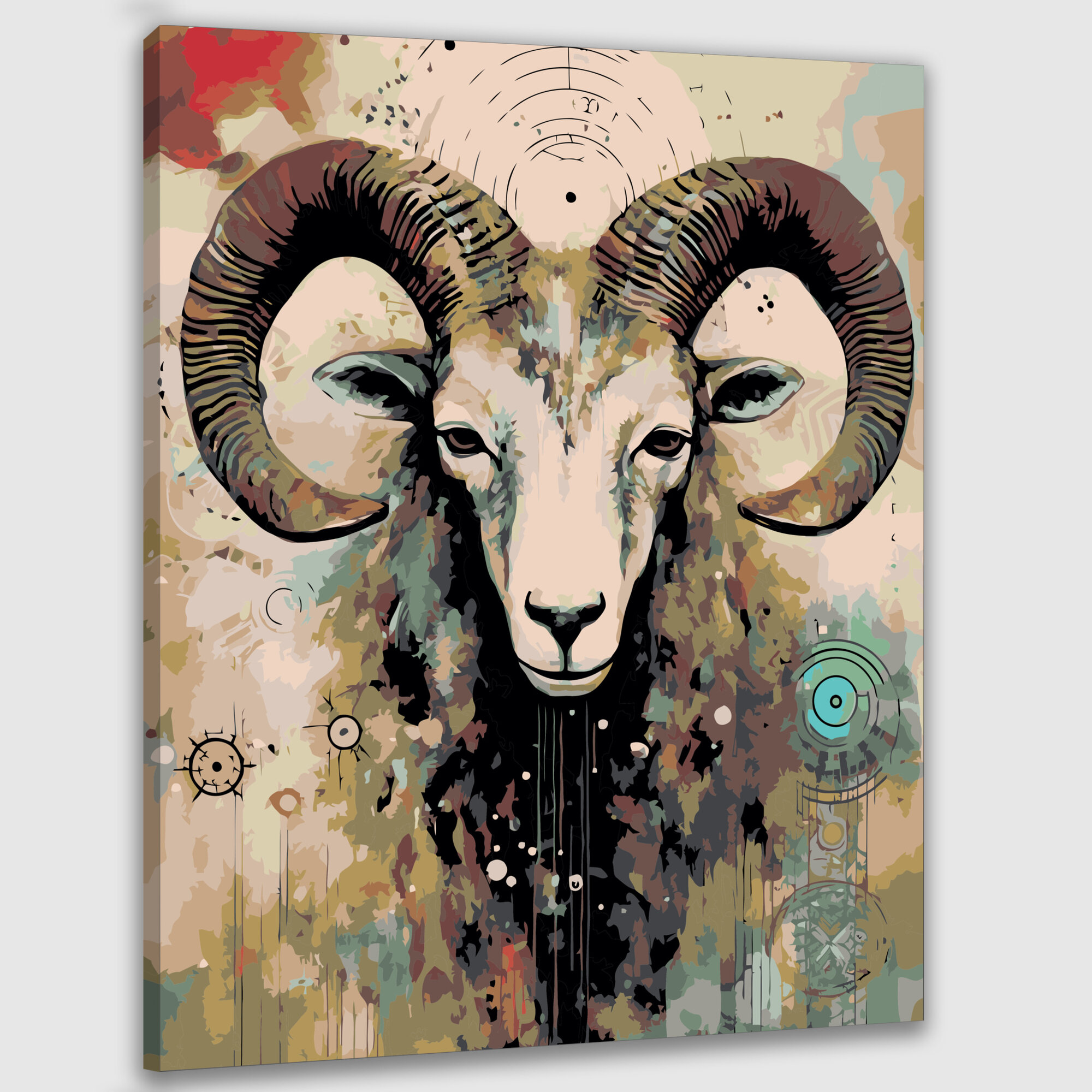 Картина по номерам 40x50 см, знаки зодиака, символические образы, текстуры, цвета, уникальные характеристики, энергия