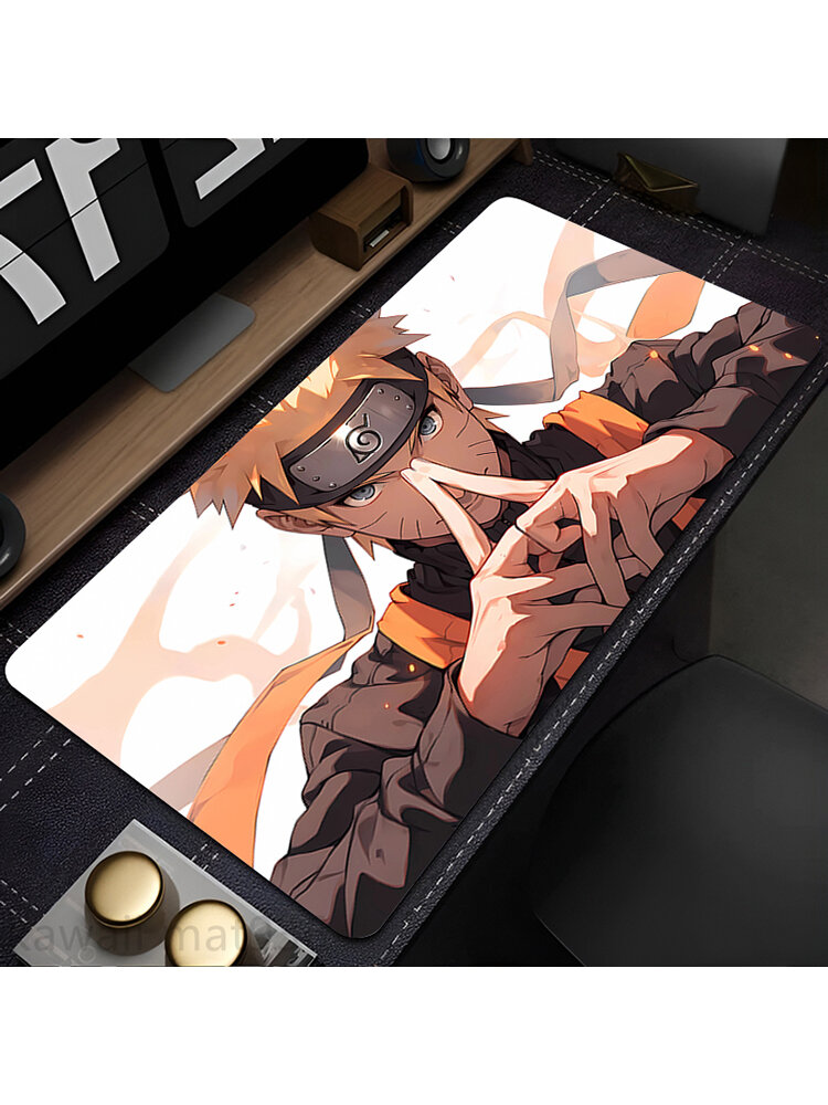 NARUTO Коврик для мыши с игровой клавиатурой из аниме-мультфильма "Наруто" печать узоров высокой четкости, 40x90xxl