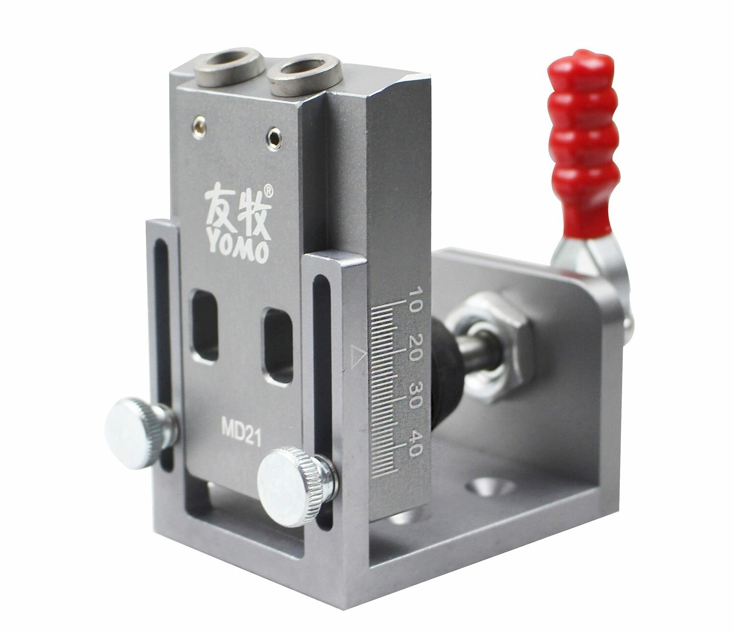 YOMO кондуктор под косой шуруп с автозажимом / Шаблон для сверлений наклонных отверстий под углом 15 градусов