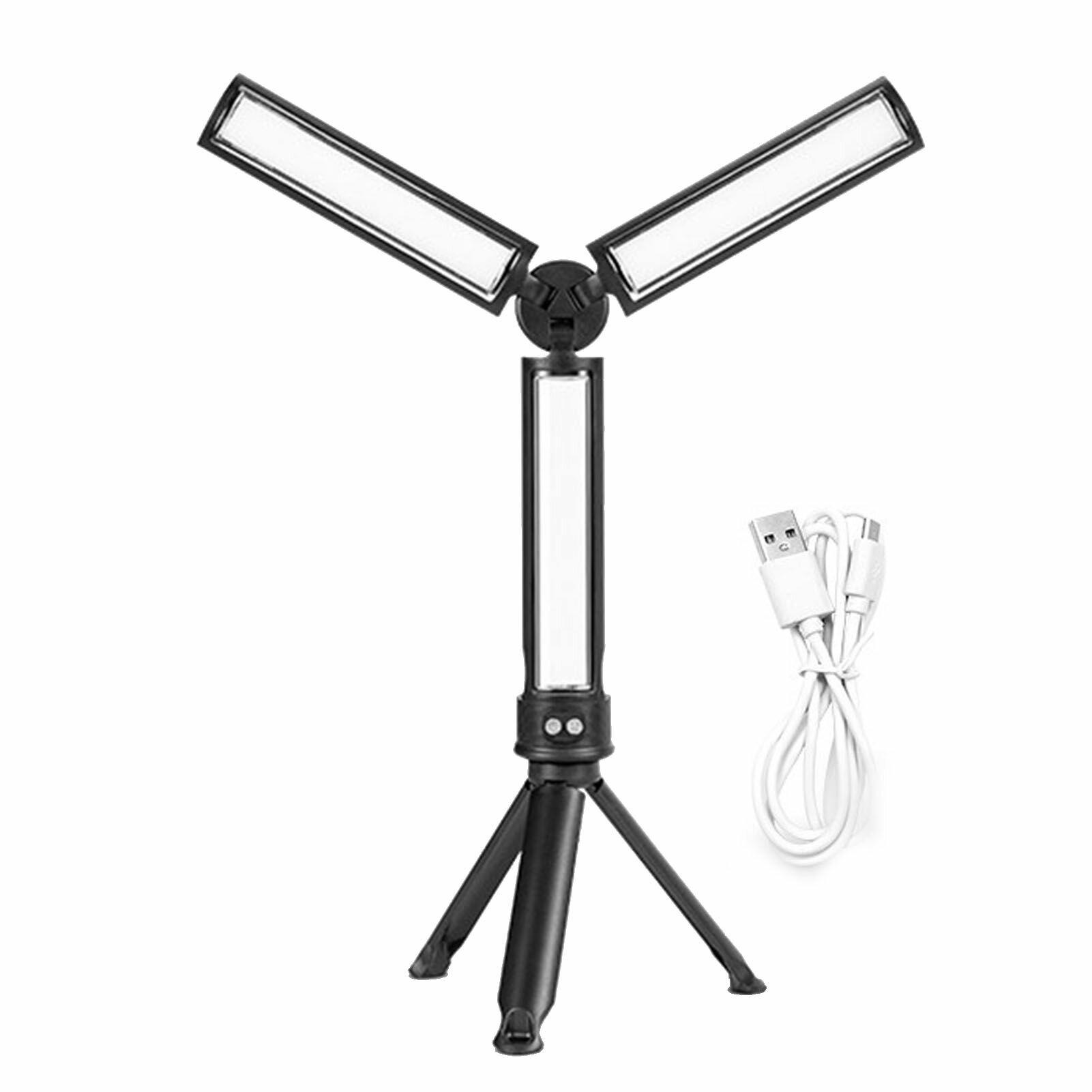 Светодиодный складной перезаряжаемый рабочий фонарь, многофункциональный портативный рабочий фонарь с подставкой, USB-кабель для ремонта