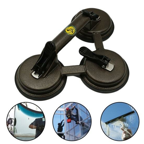 Стеклодомкрат тройной алюминиевый сплав, присоска для стекла, керамогранита,120 кг