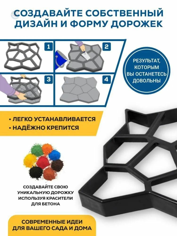 Форма для бетона, гибкая пластиковая опалубка для заливки садовых дорожек и фундамента, легко моется и многократно используется