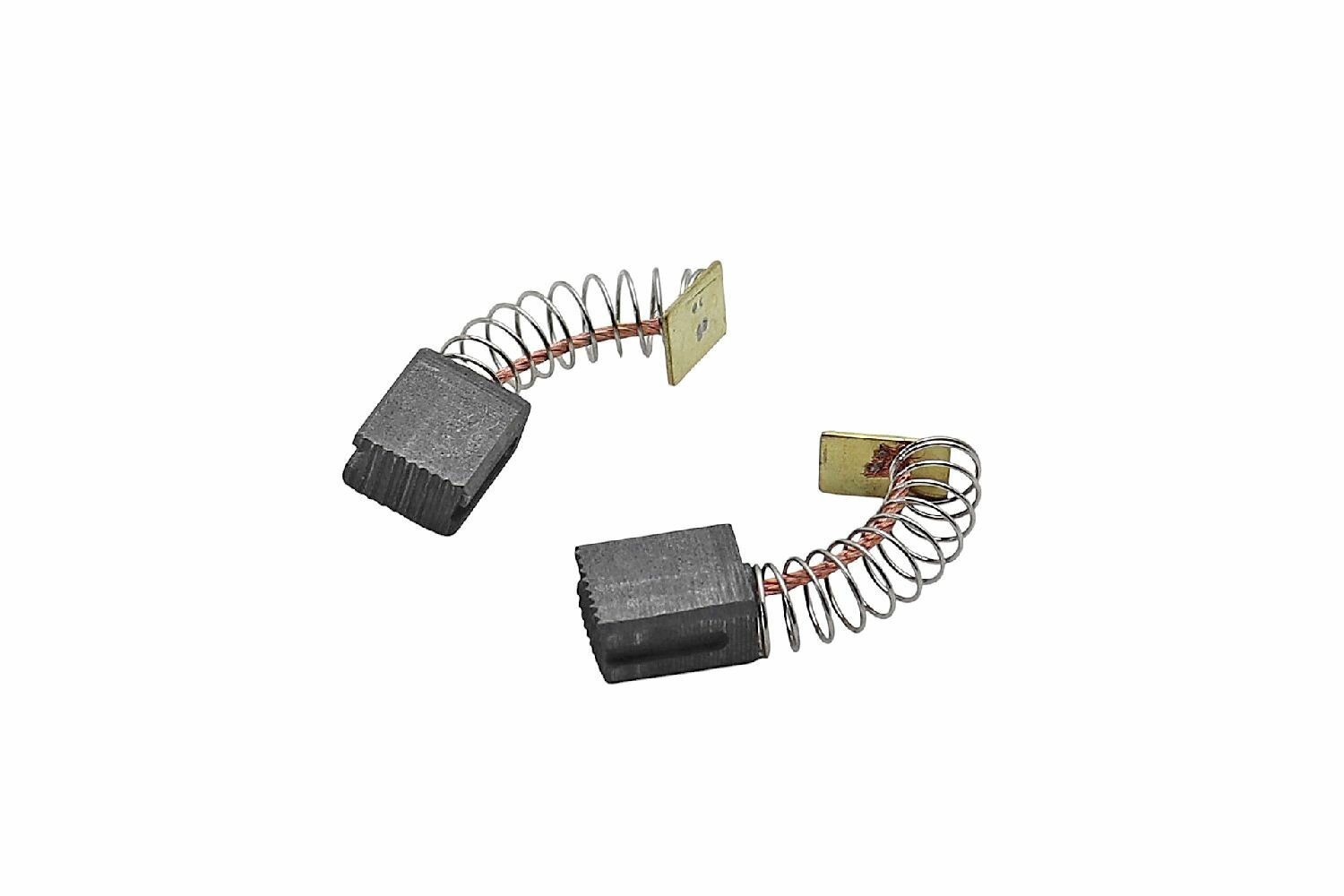 Щетки (№477) (6х10х11) Пружина, квадратный пятак, проточки, Для перфораторов 900-1500Вт