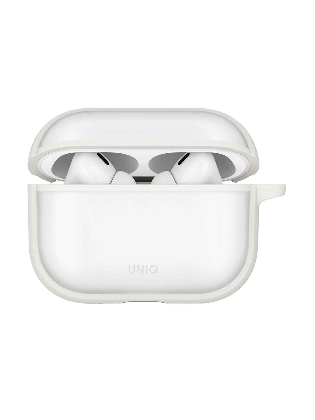 Чехол Uniq для Airpods Pro 3, Veren с защитой Shockproof, с покрытием soft touch, с карабином, прозрачный