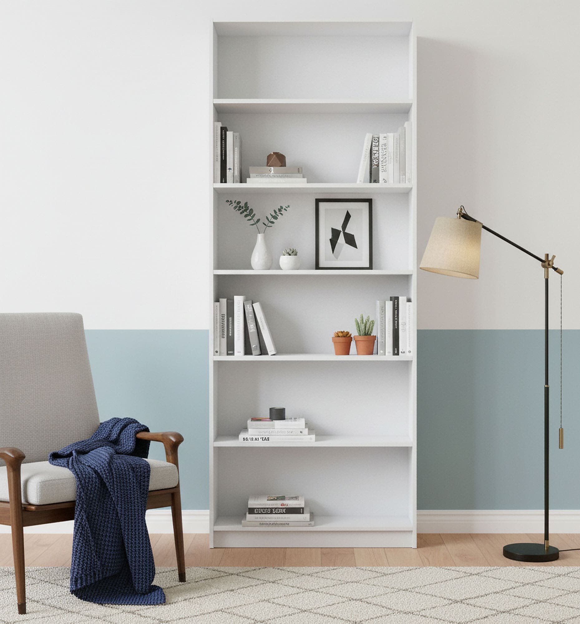 Стеллаж Билли 01 белый дизайн IKEA