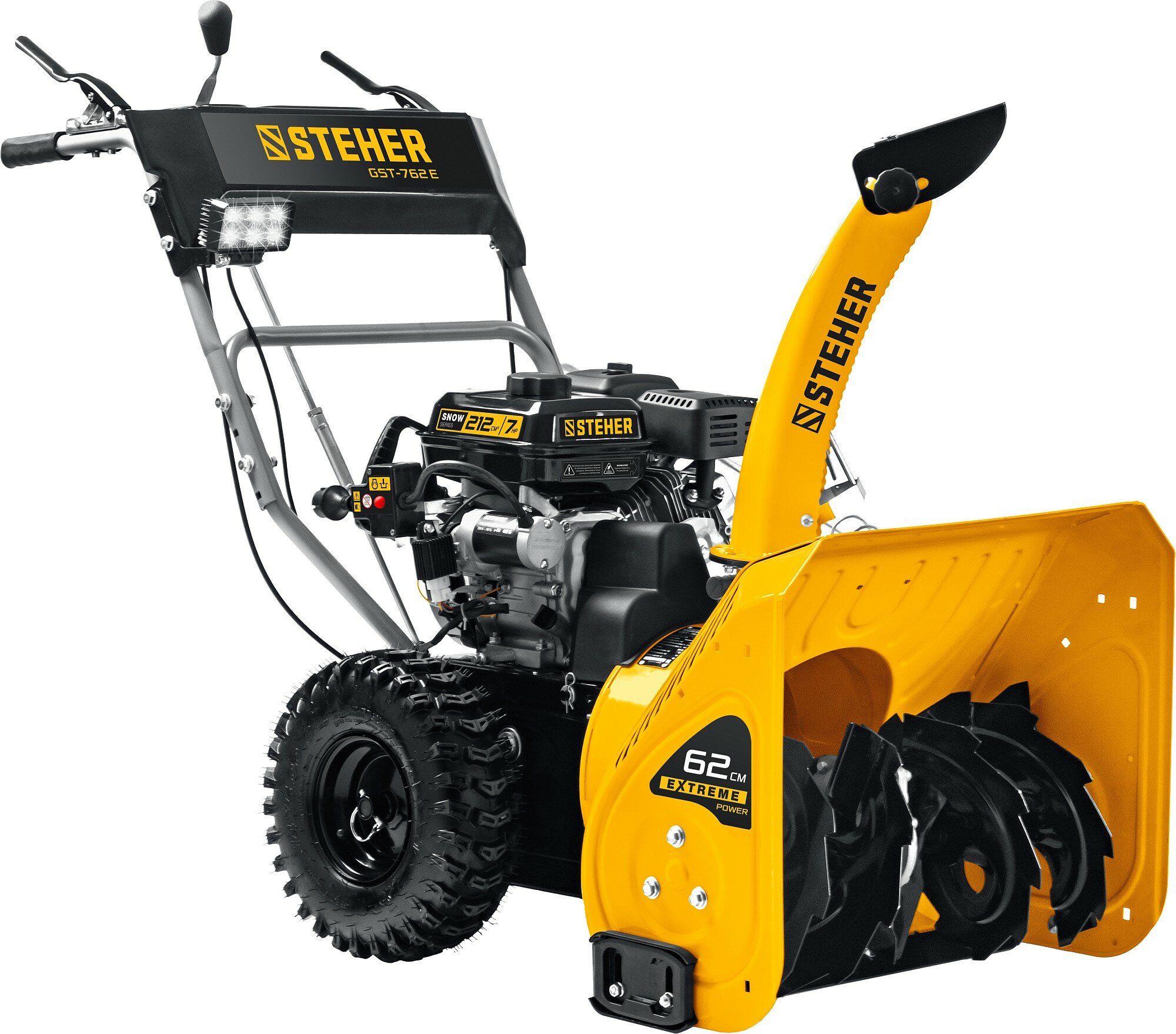 STEHER 62 см, бензиновый снегоуборщик с электростартером, EXTREM (GST-762E) GST-762E