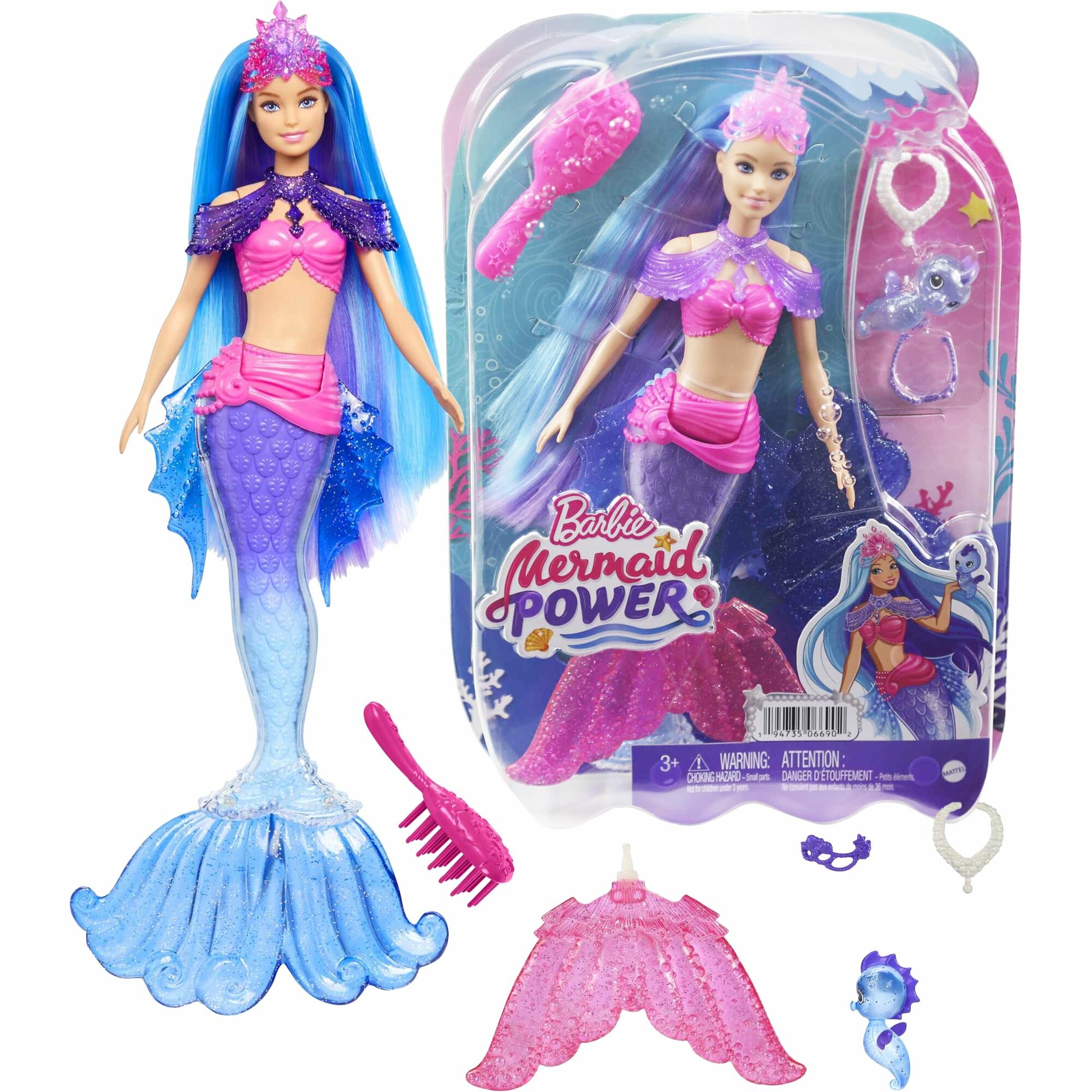 Кукла Русалка Барби "Малибу" с питомцем и аксессуарами