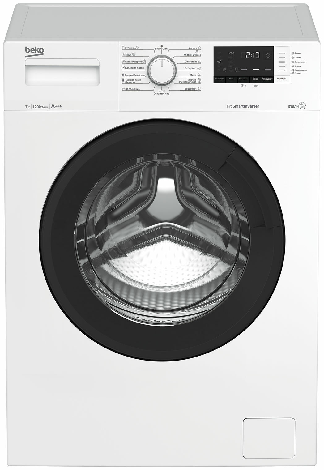 Стиральная машина Beko WSRE 7612 XAWI, дисплей, 15 программ, белая