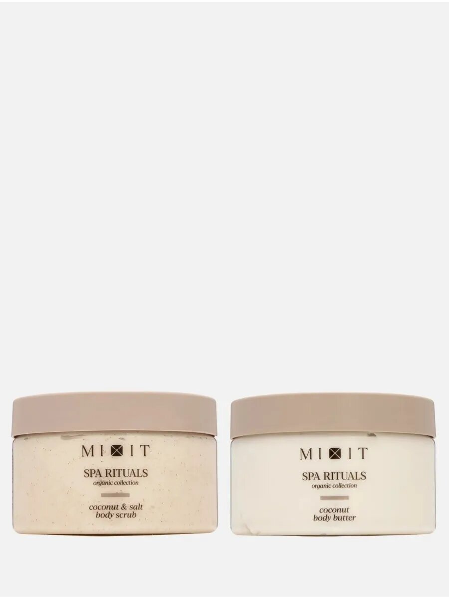 Набор для ухода за кожей тела MIXIT spa rituals coconut & salt body scrub & coconut body butter, Адвент