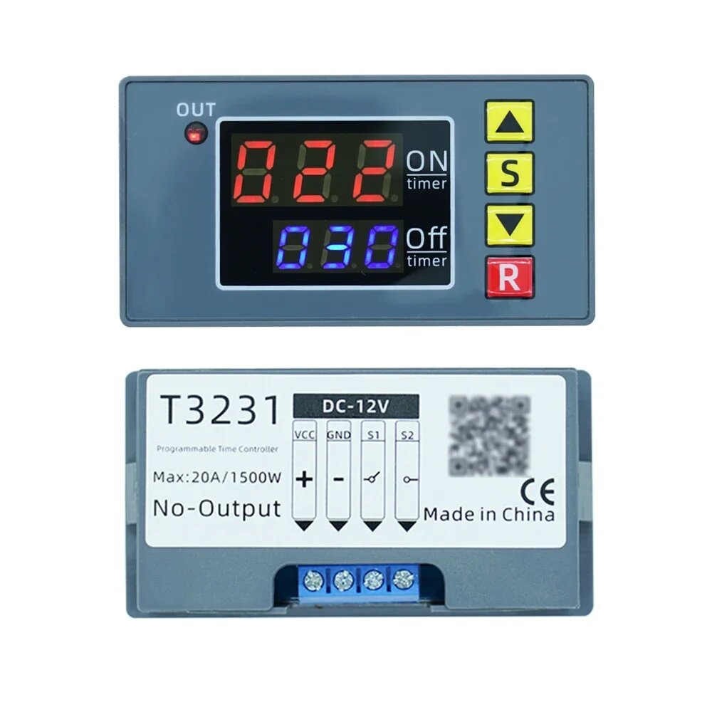 Цифровое реле задержки времени Gaqqee Digital Time Delay Relay DC 12V