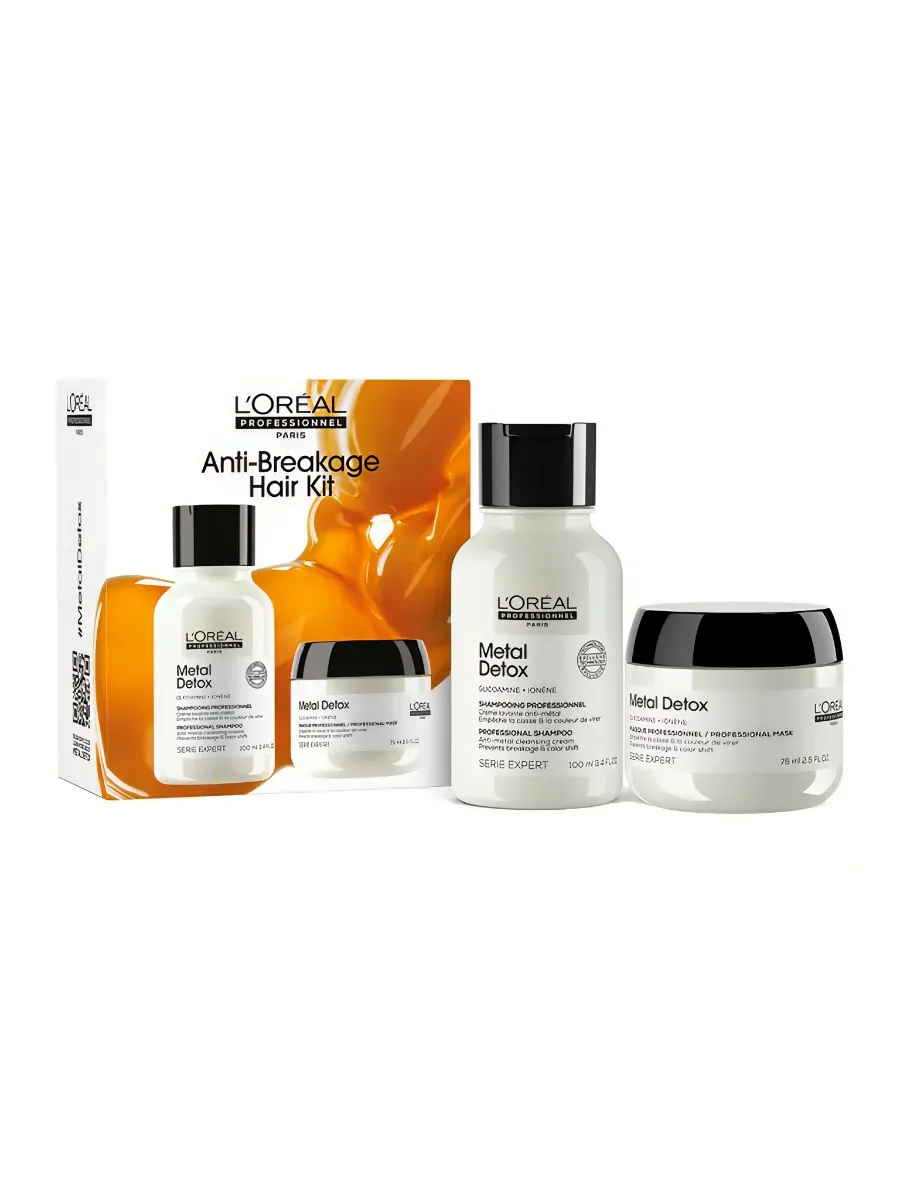 Набор для восстановления окрашенных волос L'Oreal Professionnel Metal Detox Duo Мини: шампунь, 100 мл + маска, 75 мл