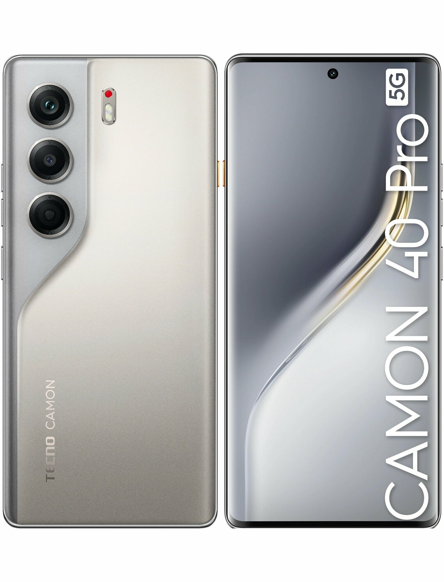Смартфон Camon 40 Pro 5G 256Gb 12Gb titan 3G 4G 2Sim 6.78" AMOLED 1080x2436 And15 50Mpix 802