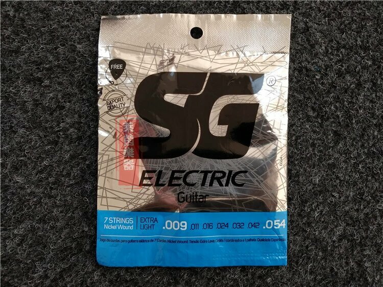SG 6664 09-54 Набор струн для электрогитары, 7 струн, никелированные для расширенного диапазона