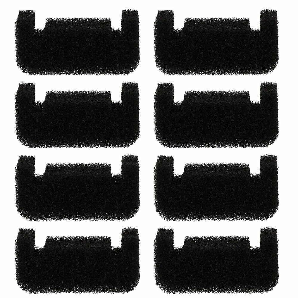 Чёрный сменный фильтр из губки для питьевого фонтанчика питомца, в наборе 8 штук